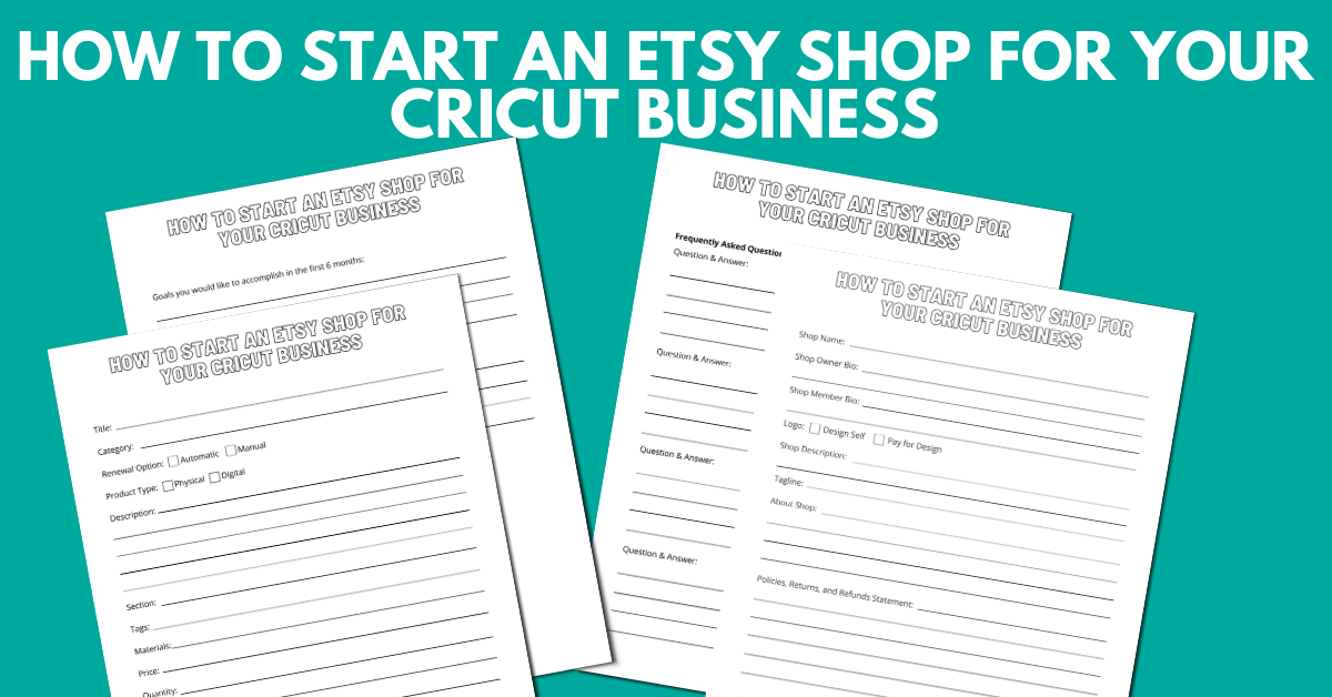 How to Start an Etsy Shop For Your Cricut Business - InsideOutlined