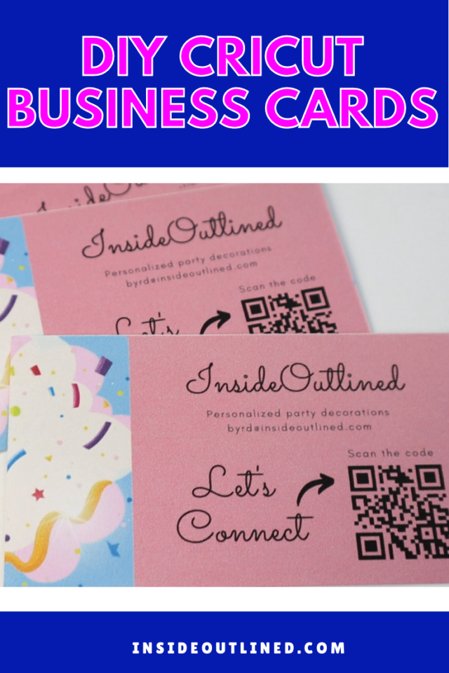 How to Make Cricut Business Cards | Beginner Friendly - InsideOutlined