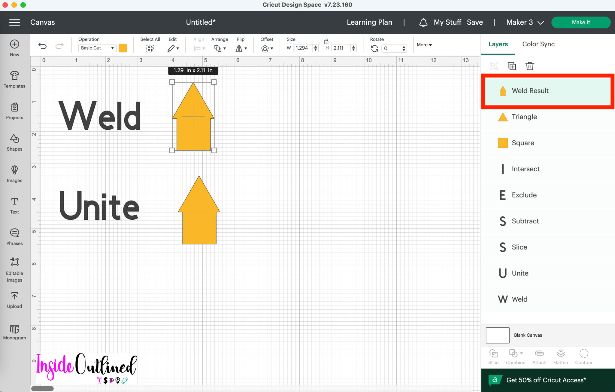 Cricut Design Space Updates – Cricut Design Space Combine Tools – Unite ...