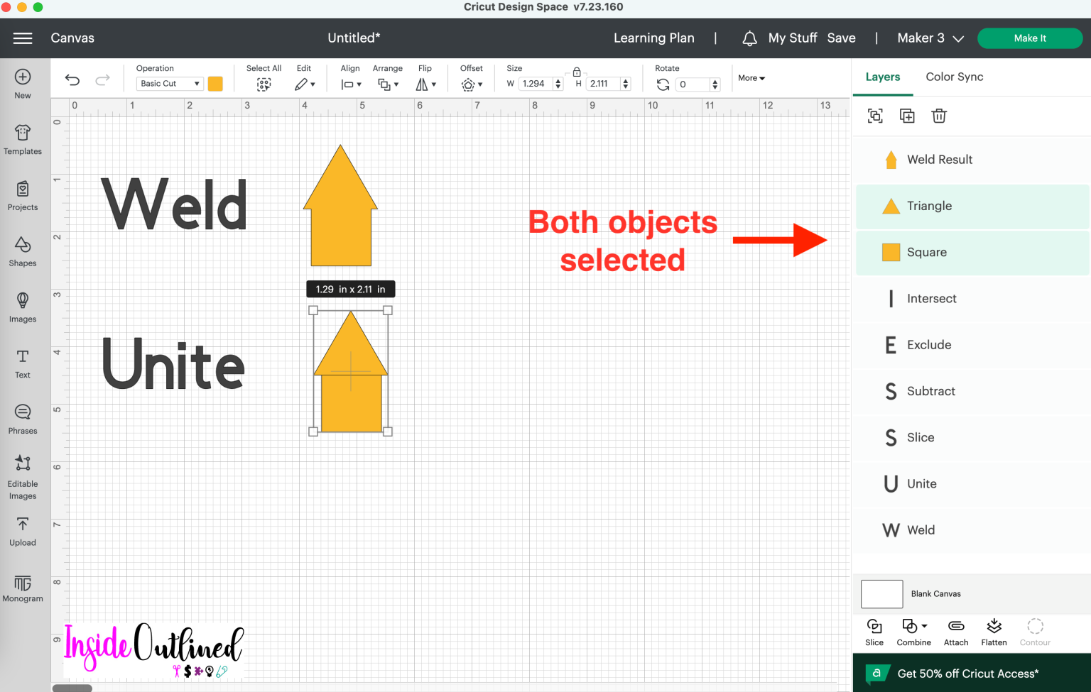 Cricut Design Space Updates – Cricut Design Space Combine Tools – Unite ...
