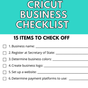 Cricut Business Checklist - InsideOutlined