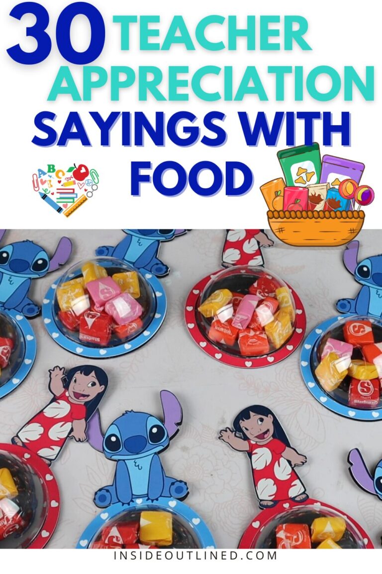 30 Teacher Appreciation Sayings with Food - InsideOutlined